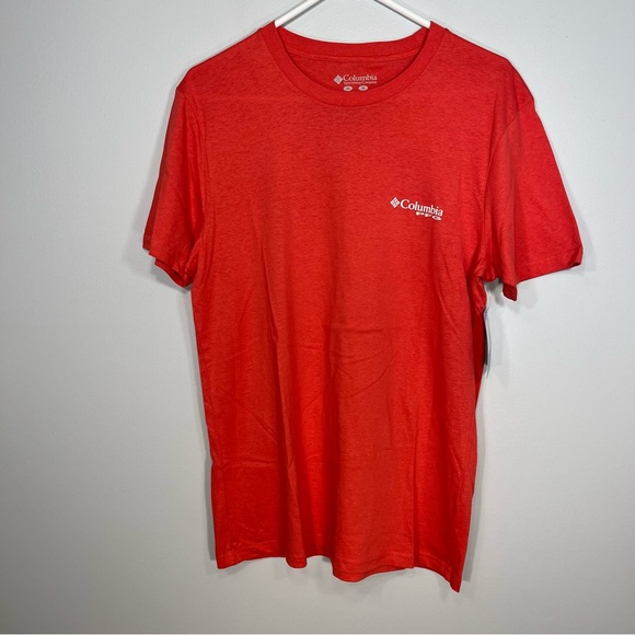 Columbia | Shirts | New Columbia Pfg Mens Medium Red Fishing Crew Neck ...